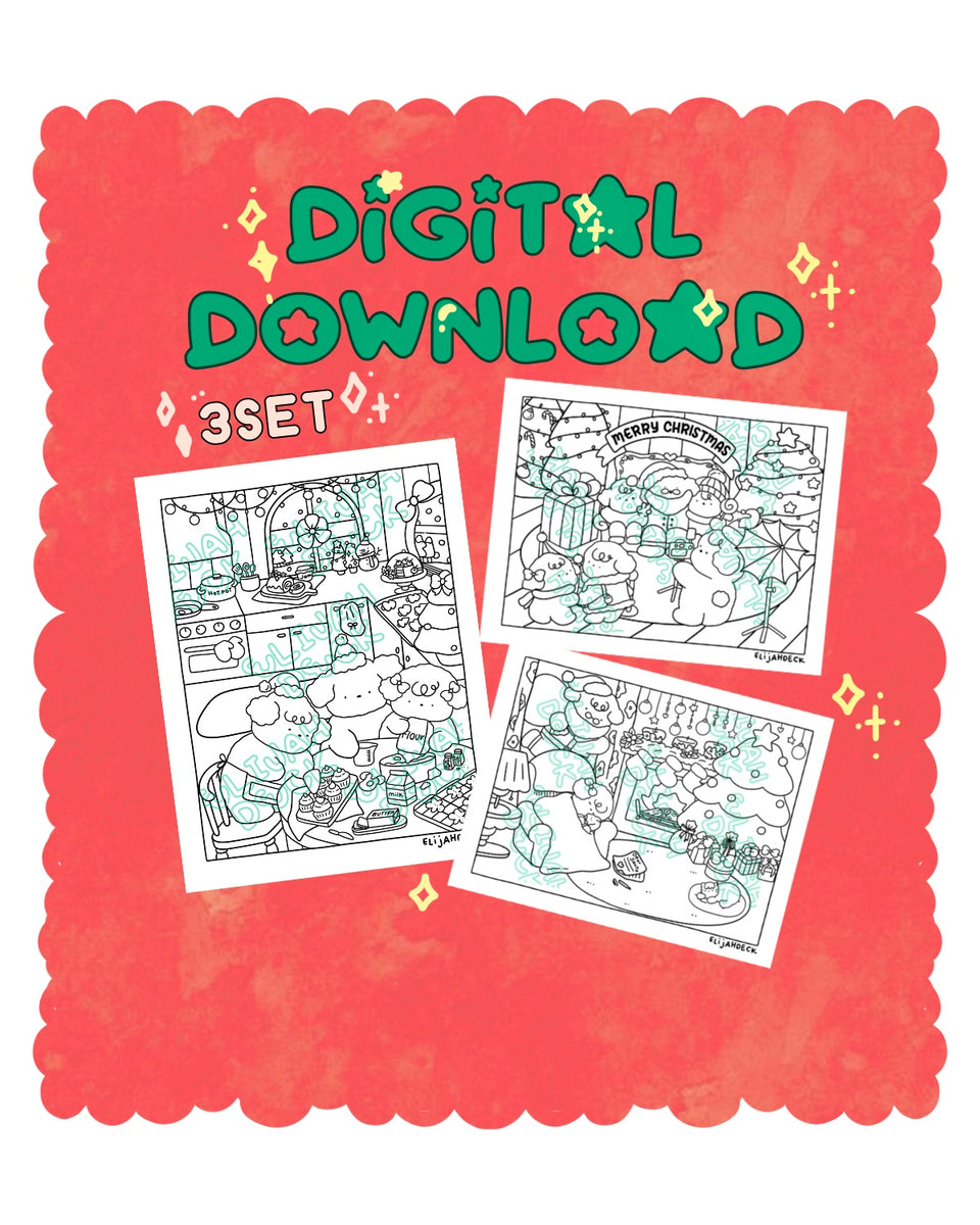 Digital Download | Christmas Coloring Set 3 – ElijahDeck
